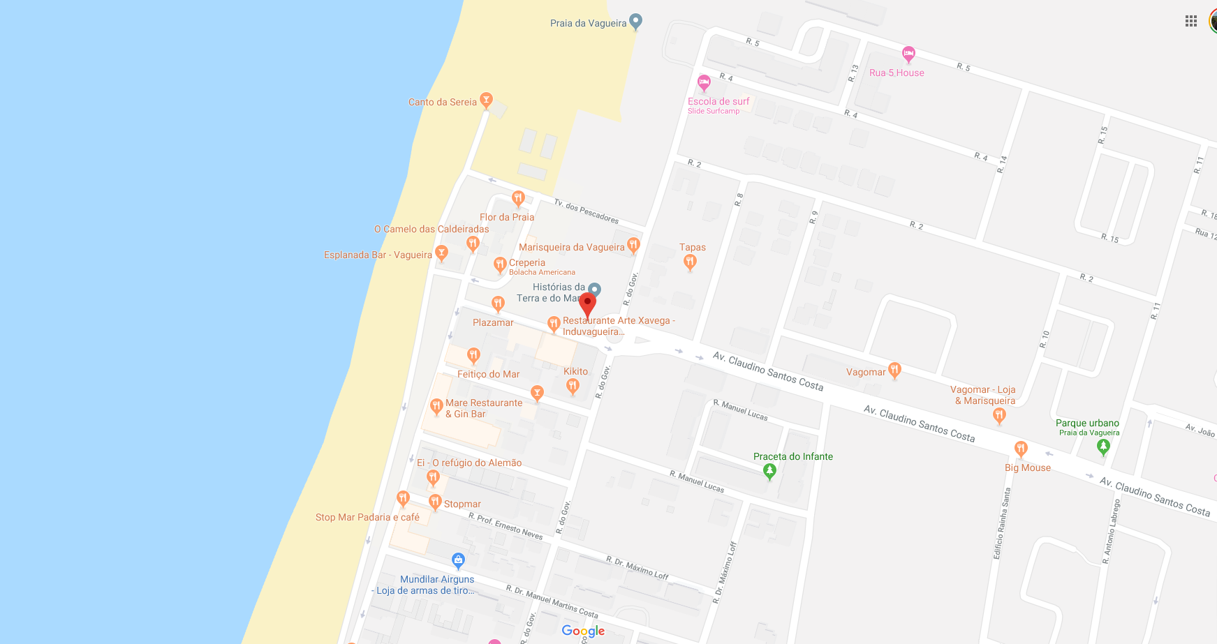 mapa – Vagos Sensation Gourmet